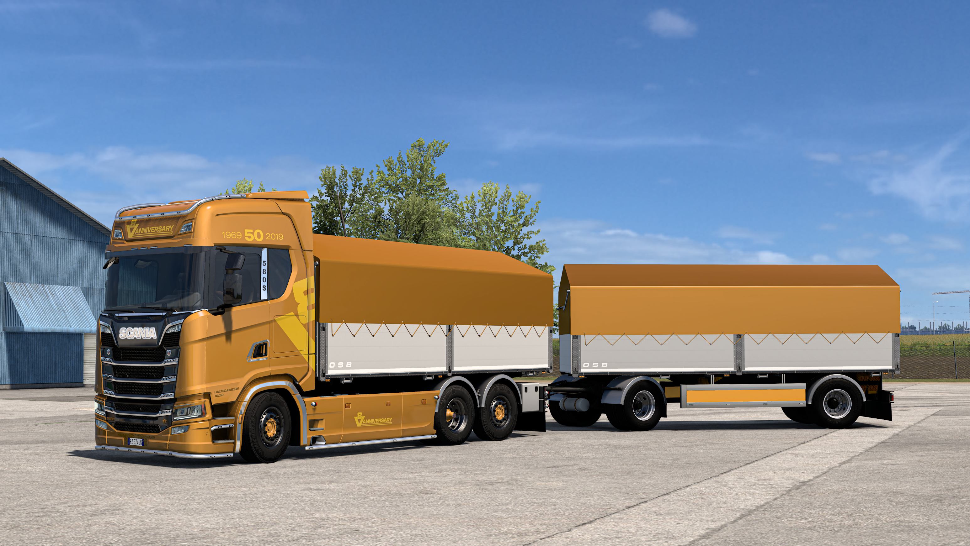 [OSB PACK] Scania NG S/R + 2 axle ownable trailer – Matte Truckstyling